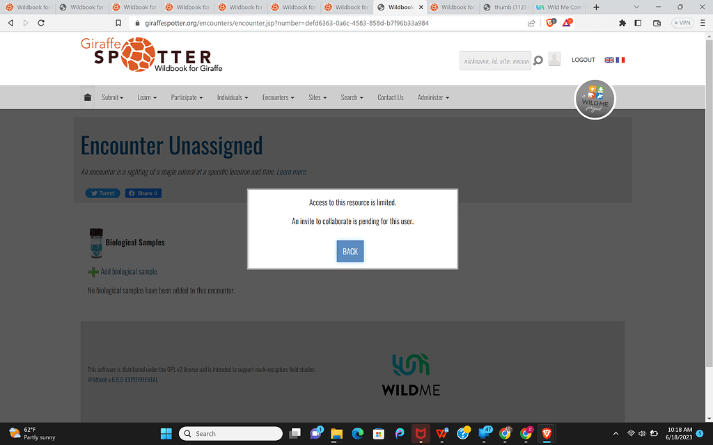 Unable to assign Encounters - Support - Wild Me Community Forums Unable to assign Encounters - Support - Wild Me Community Forums
